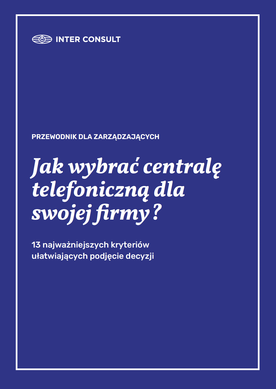 Archiwum E-booki - Inter Consult